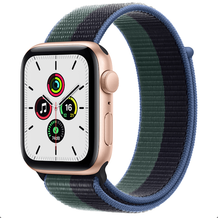 Apple Watch SE Gold Aluminum 44mm Case with Sport Loop(GPS) - Wishque ...