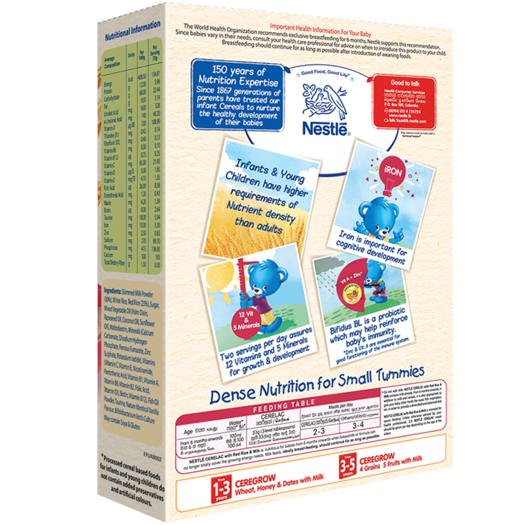 Nestle CERELAC Infant Cereal Red Rice with milk, 250g - Wishque | Sri ...