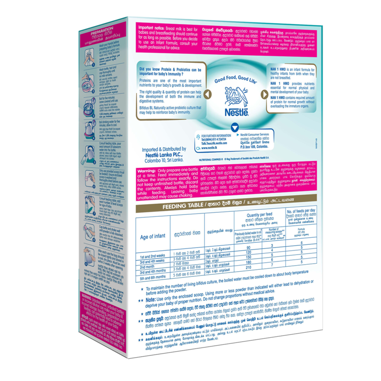 Nestle Nan 1 HMO Starter Infant Formula, 350g - Wishque | Sri Lanka's ...