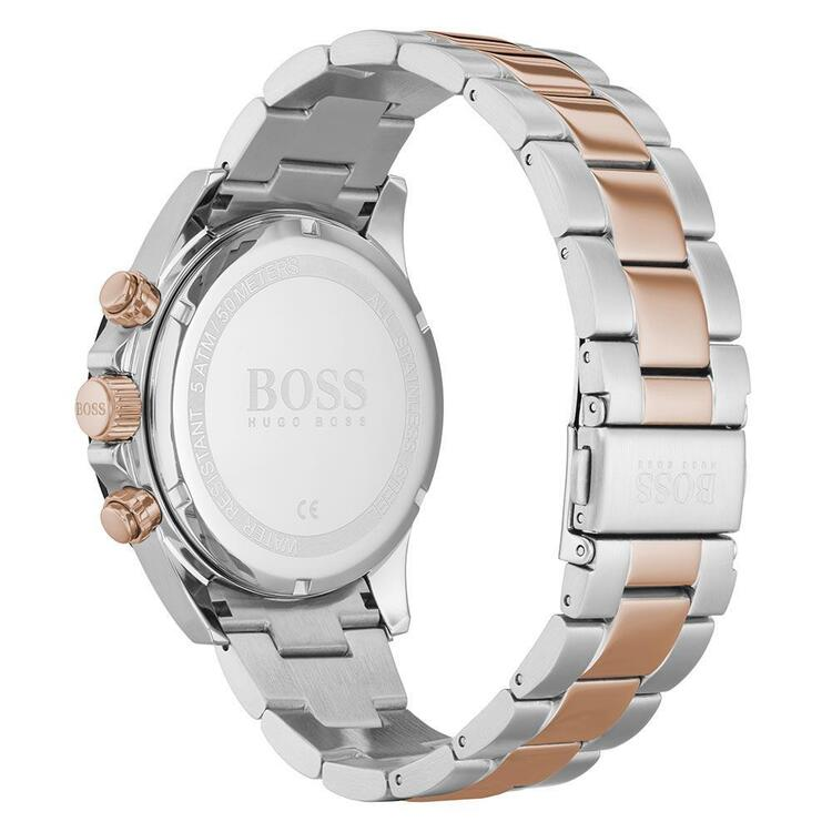 Hugo Boss Hero Two-Tone Steel Men's Chrono Watch 1513757 - Wishque ...