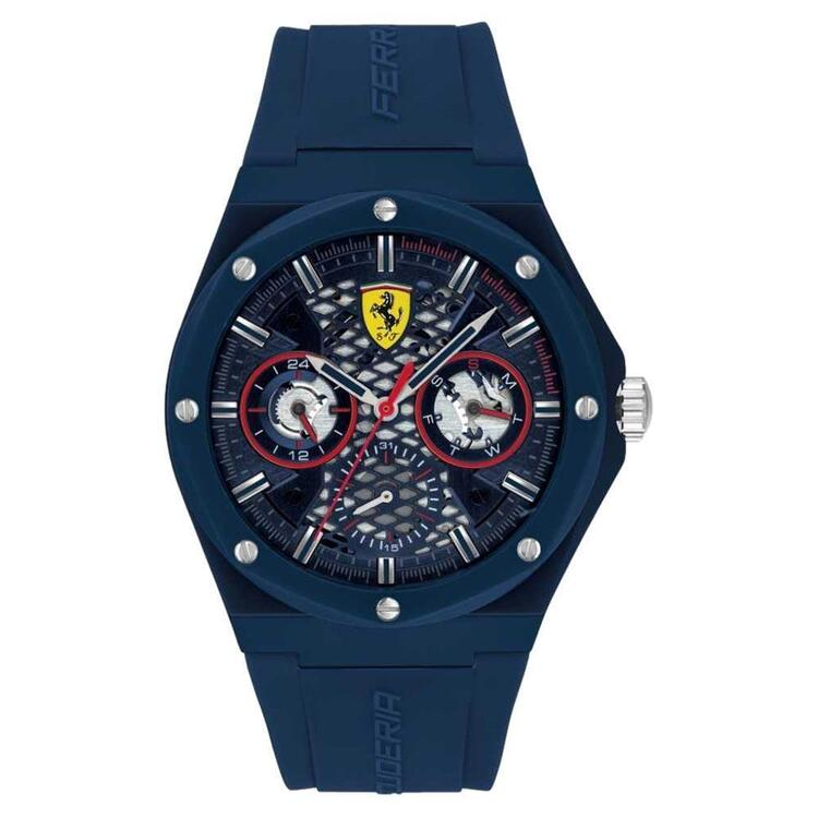 Scuderia Ferrari Aspire Blue Silicone Men's Multi-function Watch 830788 ...
