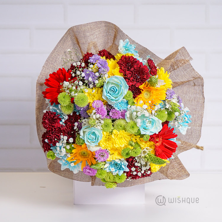 Indigo Fresh Flower Bouquet - Wishque | Sri Lanka's Premium Online Shop ...