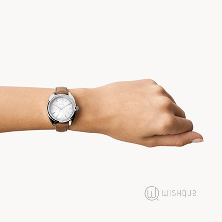 Fossil Vale Solar-Powered Brown Leather Watch BQ3774 - Wishque | Sri ...