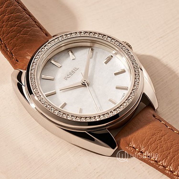 Fossil Vale Solar-Powered Brown Leather Watch BQ3774 - Wishque | Sri ...